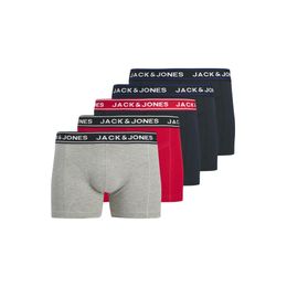 Jack & Jones Plus Jack & Jones Plus Boxershorts 'JACHector' Herren Gr&ouml;&szlig;e 6XL nachtblau / graumeliert / knallrot / wei&szlig;