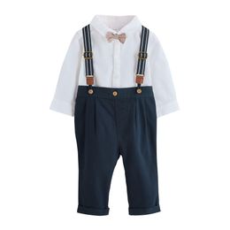 next Set: Hemd, Hose und Hosentr&auml;ger Jungen Gr&ouml;&szlig;e 56 navy / wei&szlig;