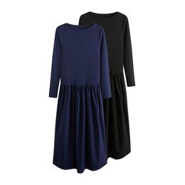 The Set Kleid Damen Gr&ouml;&szlig;e 36 navy / schwarz Winterkleid