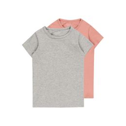 Minymo T-Shirt M&auml;dchen Gr&ouml;&szlig;e 140 graumeliert / rosa