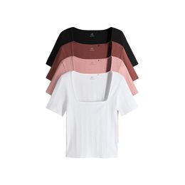 The Set T-Shirt Damen Gr&ouml;&szlig;e XS beere / rosa / schwarz / wei&szlig;