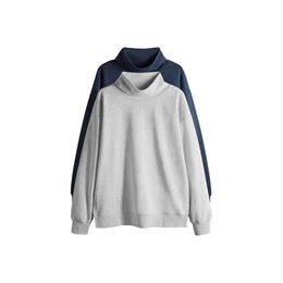 The Set Sweatshirt Damen Gr&ouml;&szlig;e M navy / hellgrau