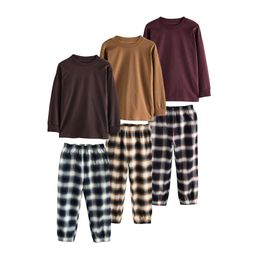 next Schlafanzug Jungen Gr&ouml;&szlig;e 110 navy / kastanienbraun / cappuccino / bordeaux