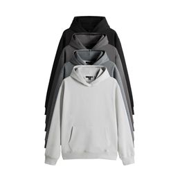 The Set Sweatshirt Herren Gr&ouml;&szlig;e M dunkelbraun / dunkelgrau / schwarz / wei&szlig;