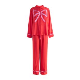 Cath Kidston Pyjama Damen Gr&ouml;&szlig;e XS rot Winterkleid