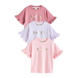 Baker By Ted Baker T-Shirt M&auml;dchen Gr&ouml;&szlig;e 104 hellblau / gold / rosa / altrosa