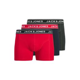 Jack & Jones Jack & Jones Junior Boxershorts 'JACHECTOR' Jungen Gr&ouml;&szlig;e 140 navy / grau / rot