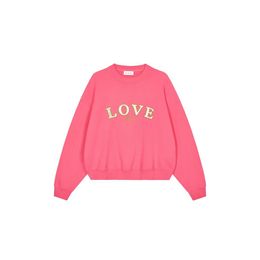 OH APRIL Sweatshirt 'Love' Damen Gr&ouml;&szlig;e L hellgelb / pink
