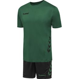Hummel Trainingsanzug Jungen Gr&ouml;&szlig;e 116 dunkelgr&uuml;n / schwarz