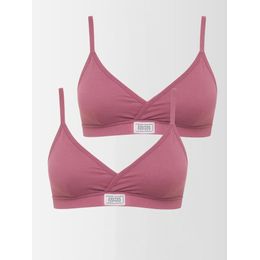 Douvos Contour Bra 'TRIANGLE BRALETTE aus Bambus Viskose (2-er Pack)' female Pink size 70