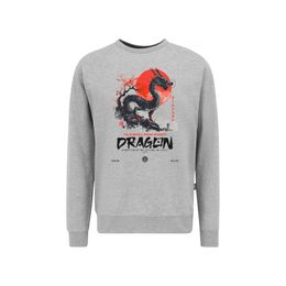 Oldskull Sweatshirt 'Asian Dragon Spirit Graphic' male Grey size XL