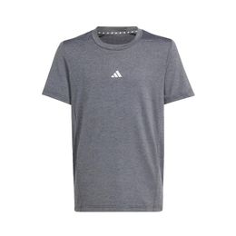 adidas Sportswear Funktionsshirt 'Training AEROREADY Heather Tee' Jungen Gr&ouml;&szlig;e 152 graumeliert / wei&szlig;