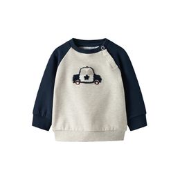 name it Sweatshirt 'NBMTHORSTEIN' Gr&ouml;&szlig;e 80 ecru / navy / dunkelrot