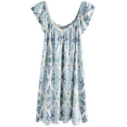 next Kleid Damen Gr&ouml;&szlig;e 38 t&uuml;rkis / enzian / pastellblau / offwhite
