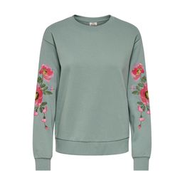 Jacqueline de Yong JDY Sweatshirt 'JDYParis' Damen Gr&ouml;&szlig;e XL gr&uuml;n / pastellgr&uuml;n / rosa / himbeer