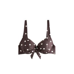 next Bikinitop Damen Gr&ouml;&szlig;e 90 dunkelbraun / wei&szlig;