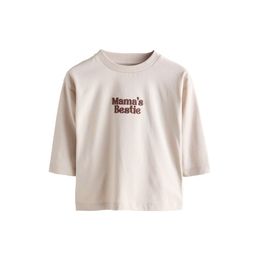 next Shirt Jungen Gr&ouml;&szlig;e 86 beige / dunkelbraun
