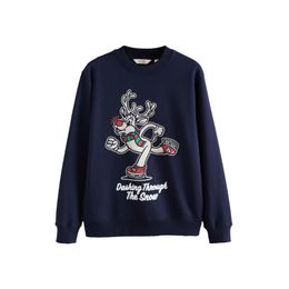 next Sweatshirt Herren Gr&ouml;&szlig;e XL navy / grau / kirschrot / wei&szlig;