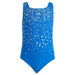 adidas Sportswear Athletic Swimwear 'Glitter V-back Swimsuit' girl Blue size 122
