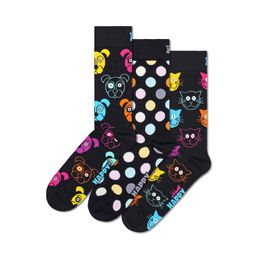 Happy Socks Socken 'Classic Dog' Damen Gr&ouml;&szlig;e 36/40 navy / gelb / pink / wei&szlig;