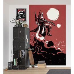 Komar Kindertapete &raquo;Star Wars Boba Fett The Bounty Hunter&laquo; bedruckt glatt rot Vlies