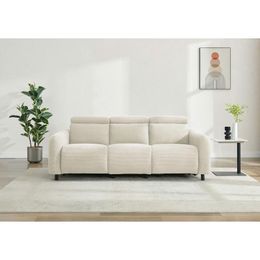 Home Affaire 3-Sitzer »SKAANE Cord-Sofa, 229 cm, manuelle u. elektrische Relaxfunktion« Relax-Funktion in 2 Sitzen, Kopfteilverstellung,...