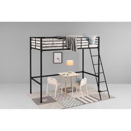 OTTO HOME Hochbett &raquo;Hayo, Topseller! Zeitloses Metallbett, in mehreren Farben&laquo; Gesamtma&szlig;e (B/T/H) ca. 208/159/186 cm, inkl. Lattenrost,...