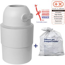Chicco Windeleimer »Odour Off« inkl. 1 Pack Müllbeutel Odouzr off; teilweise aus recyceltem Material grau