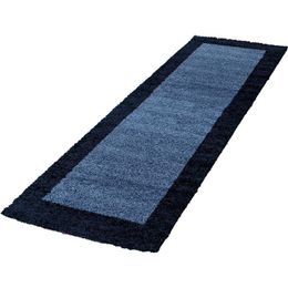 Ayyildiz Teppiche Hochflor-L&auml;ufer &raquo;Life Shaggy 1503&laquo; rechteckig 30 mm H&ouml;he als L&auml;ufer und in rund erh&auml;ltlich, Shaggy, Langflor, Wohnzimmer blau Kunstfaser