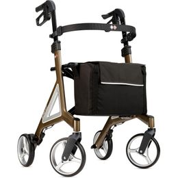Bischoff & Bischoff BISCHOFF & BISCHOFF Rollator »Alevo Alu Rollator« faltbar - für drinnen und draußen, mit stabilem Sitz, Sitzhöhe 58, 5 cm platinfarben