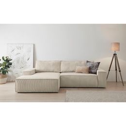 Home Affaire Ecksofa &raquo;SHERWOOD L-Form, 267 cm - OTTO. Verl&auml;ssliche Qualit&auml;t.&laquo; Schlaffunktion mit Bettkasten (210x136 cm), Cord, Vintage,...