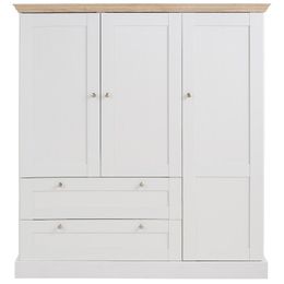 OTTO HOME Drehtürenschrank »Binz, Wäscheschrank, Mehrzweckschrank, skandinavischer Landhausstil« B/H/T ca. 122/130/35 cm, viele...