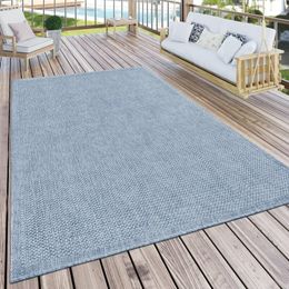 Paco Home Teppich »Timber 125« rechteckig 4 mm Höhe Flachgewebe, Sisal Optik, auch als Läufer, In- und Outdoor geeignet denim Obermaterial: 100%...