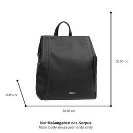 Gabor Damen Rucksack &raquo;Bessy&laquo; variables geradliniges Format markant durch unterlegte Streifen schwarz B/H/T: 32cm x 30cm x 10cm