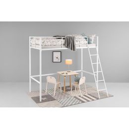 OTTO HOME Hochbett &raquo;Hayo, Topseller! Zeitloses Metallbett, in mehreren Farben&laquo; Gesamtma&szlig;e (B/T/H) ca. 208/159/186 cm, inkl. Lattenrost,...