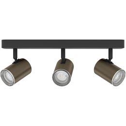 Eglo Deckenspot »CONSUMA 1 Spotlampe - Stahl - GU10 - 3X5W - IP44« GU10 1 Stk. bronze, schwarz