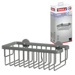 Tesa Duschregal &raquo;MOON Duschkorb ohne Bohren - 9, 2 x 25 x 12, 5 cm&laquo; Packung Grau