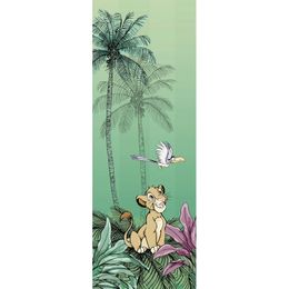 Komar Vliestapete &raquo;Digitaldruck Vlies - Jungle Simba - Gr&ouml;&szlig;e 100 x 280 cm&laquo; bedruckt glatt Wohnzimmer, Schlafzimmer gr&uuml;n Vlies