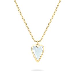 Liebeskind Berlin Kette mit Anhänger »Schmuck Geschenk Edelstahl Halskette Glass Heart« gelbgoldfarben-transparent Modische Halskette mit Glasherz