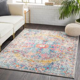 Teppich &raquo;MUNICH&laquo; rechteckig 11 mm H&ouml;he Vintage Orientteppich, Kurzflor Boho Wohnzimmerteppich, L&auml;ufer beige Kunstfaser