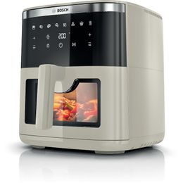 Bosch Heißluftfritteuse »Air Fryer Serie 6, MAF671B0, 7, 2l, Sichtfenster, 7 Programme, schwarz« 1800 W dark cream
