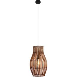 ECO-Light Pendelleuchte &raquo;Bamboo&laquo; E27 Braun/Schwarz