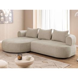 Home Affaire Ecksofa &raquo;LUSSAC L-Form Design-Sofa mit Zierkissen, Ma&szlig;e B/T/H: 257/159/78 cm&laquo; 100% Polyester