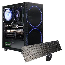 GAMEMAX Gaming-PC &raquo;Black Hole 7811 Intel Core i5 14400F 16GB RAM 1TB SSD RTX 5060Ti&laquo; schwarz WLAN AC WIFI-5, 1 x PS/2; 4 x USB 2.0; 2 x USB 3.2 Gen...