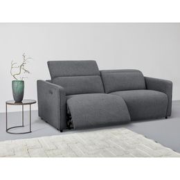 OTTO home 2-Sitzer &raquo;KYLLY XXL 208 cm - OTTO. Verl&auml;ssliche Qualit&auml;t.&laquo; Mega-Sofa, Kopfteilverstellung, USB A/ C, Federkern, Feinstruktur grau