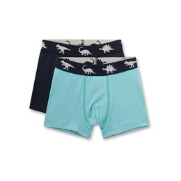 Sanetta 2er-Set: Boxershorts in Schwarz/ Hellblau - 12% | Gr&ouml;&szlig;e 116 | Kinder-waesche