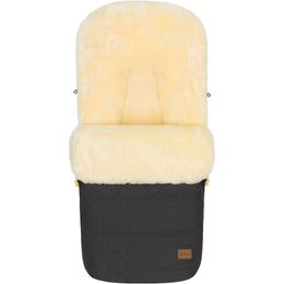 fillikid Fu&szlig;sack &raquo;Bernina Style mit Lammfell, Winterfu&szlig;sack&laquo; dunkelgrau