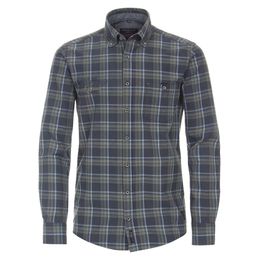 Casamoda Hemd - Casual fit - in Dunkelblau/ Khaki - 58% | Gr&ouml;&szlig;e XL | Herren-plussize