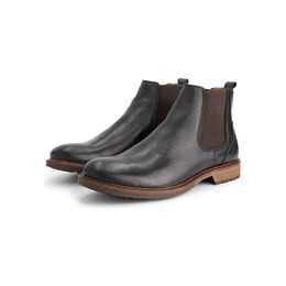 TRAVELIN' Leder-Chelsea-Boots in Schwarz - 60% | Größe 43 | Herrenstiefel