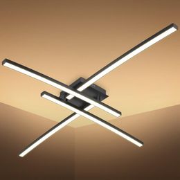 B.K.LICHT LED Deckenleuchte &raquo;LED Deckenleuchte, schwarz, 4xLED/5W&laquo; LED-Modul LED Deckenlampe 69x49x93cm Schwarz 20W Wohnzimmer Schlafzimmer Flur...